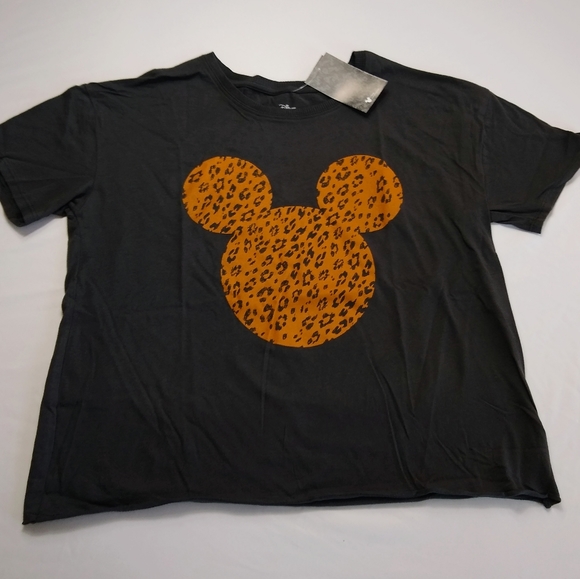Disney | Tops | New Disney Leopard Print Mickey Mouse Tee | Poshmark